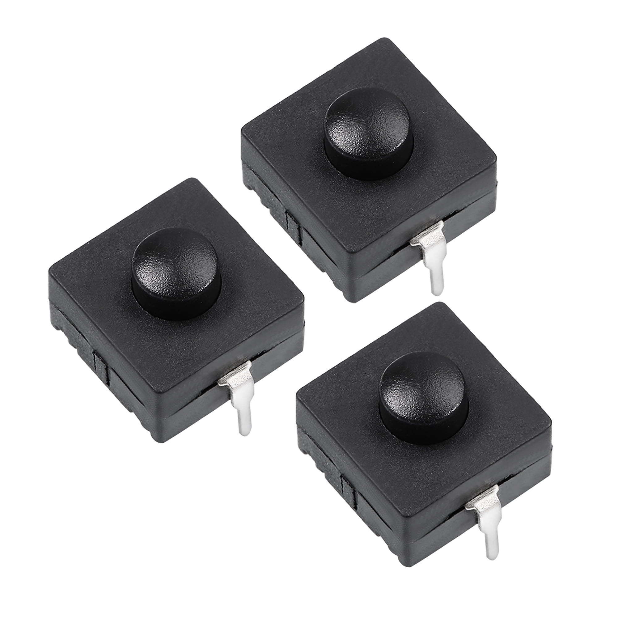 3 Pcs 12x12x9mm 2 Poles PCB Tact Push Button Switch for Torch Latching ...