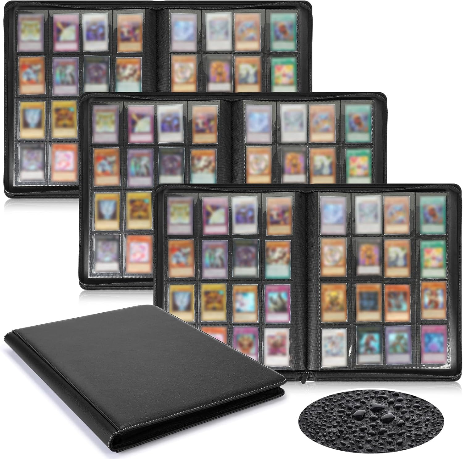 3 Pcs 16 Pocket Trading Card Binder with 3000+ Pockets Compatible for ...