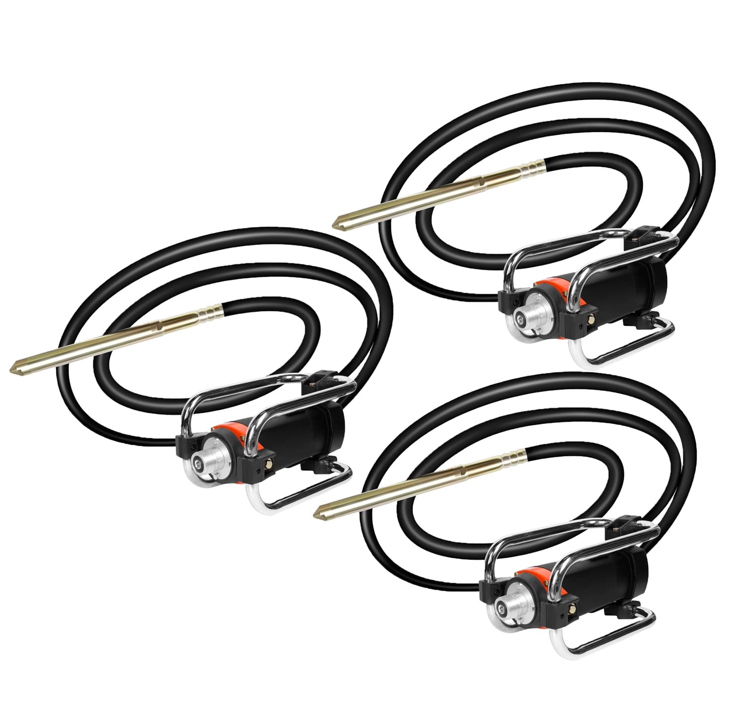 3 Pcs 16000 VPM Electric Concrete Vibrator Handheld,1500W Portable ...