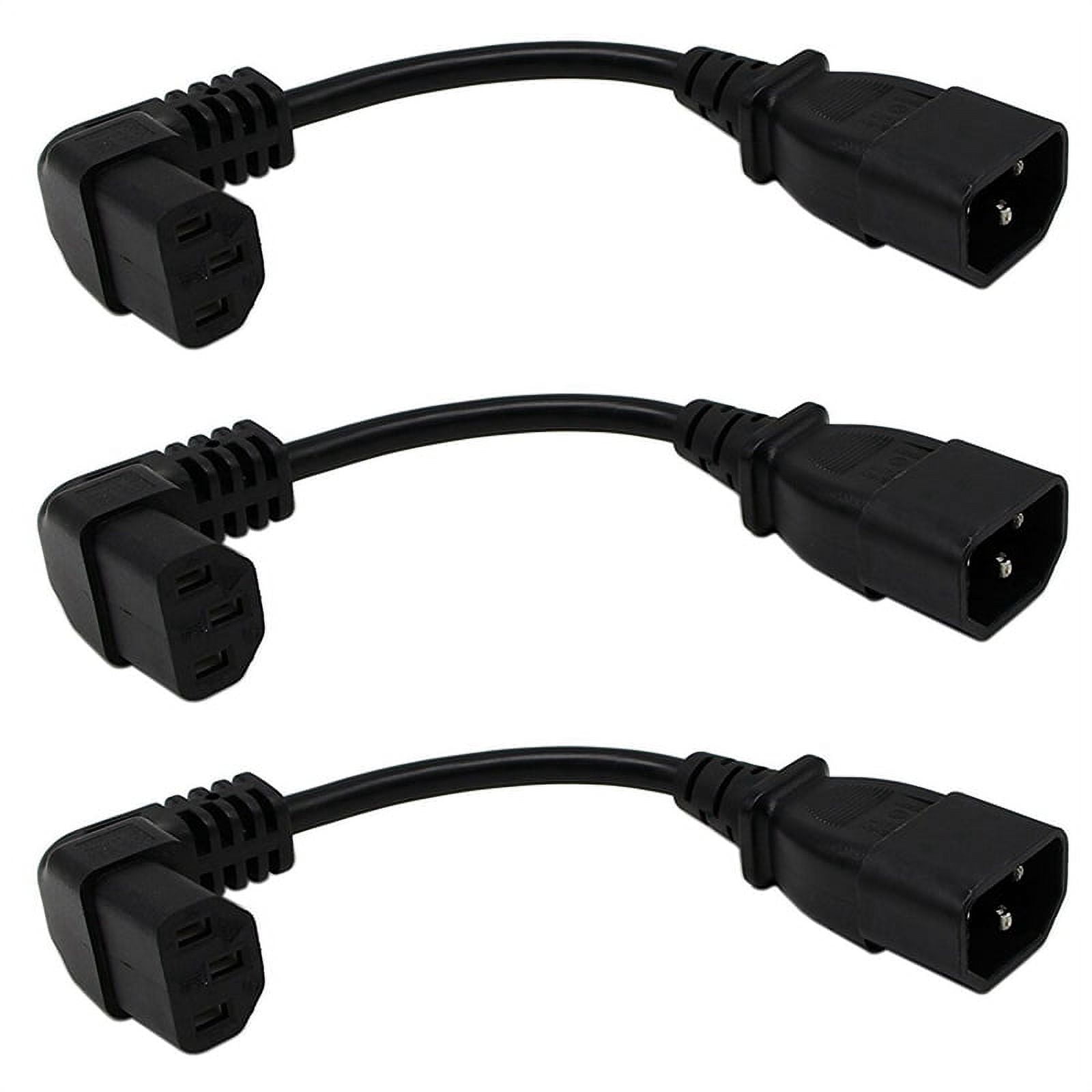3 Pcs 18cm IEC 320 C13 3 Pin Female to C14 3 Pin Male PDU Power Supply ...