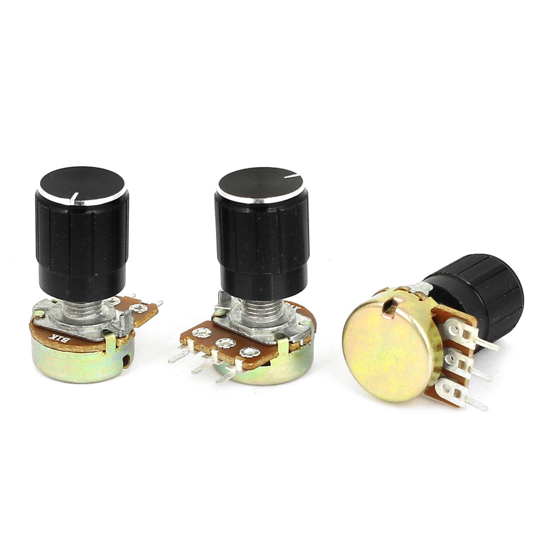 3 Pcs 1K OHM Linear Taper Rotary Potentiometer 1KB B1K Pot - Walmart.com