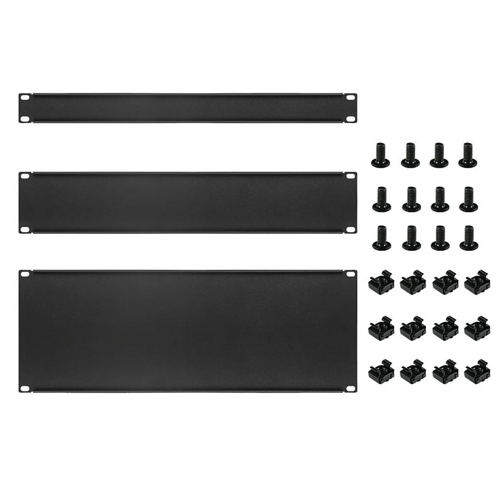 3 Pcs 1U 2U 4U Blank Panel Metal Rack Mount, Filler Panel Mount Spacer ...