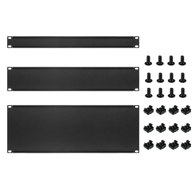 3 Pcs 1u 2u 4u Blank Panel Metal Rack Mount Filler Panel Mount Spacer