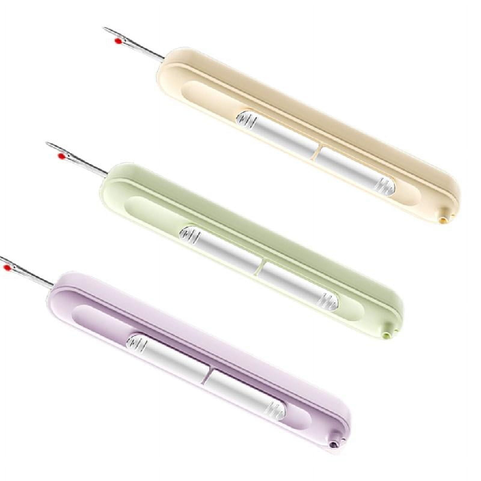 3 Pcs 2 in 1 Needle Threader Seam Rippers Stretchable Remover Needle ...