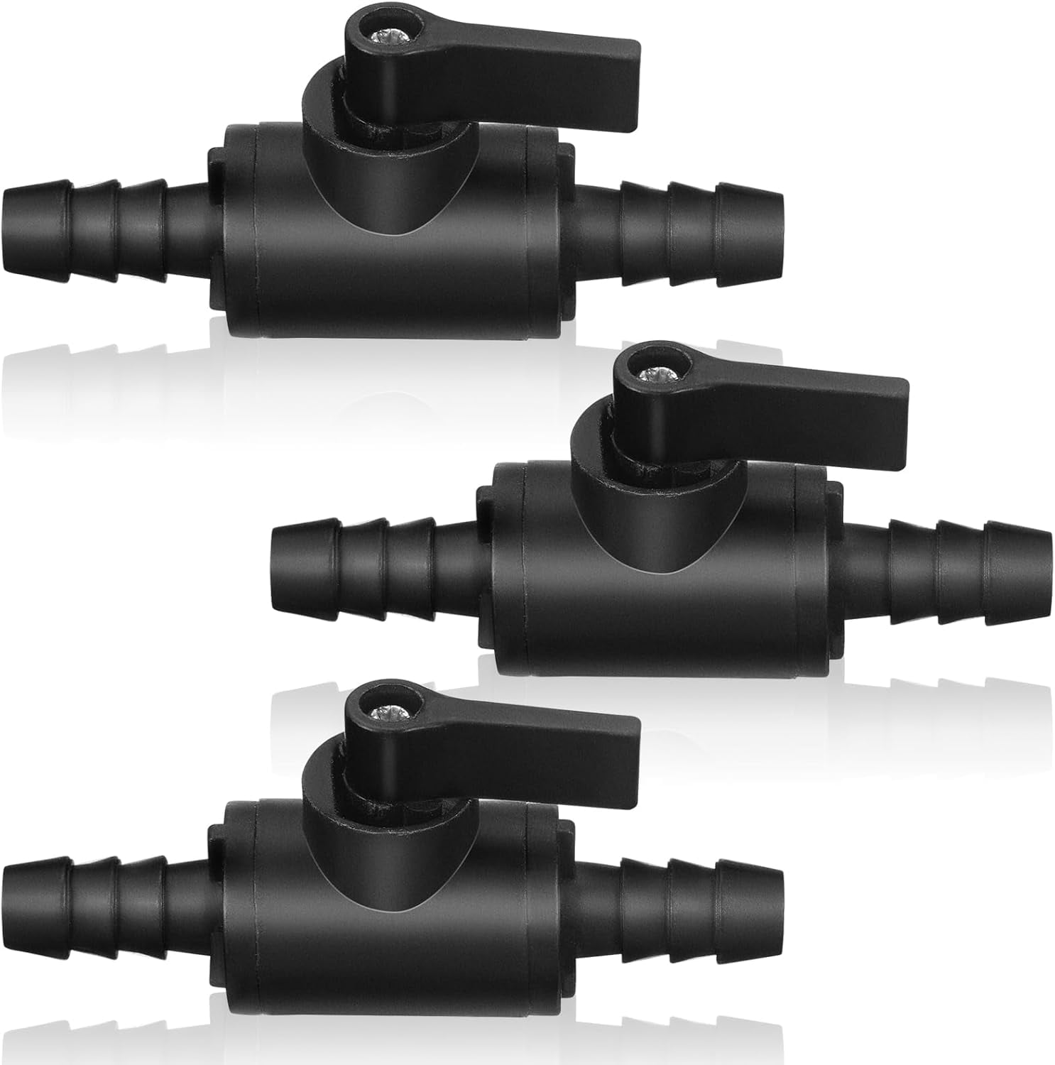 3 Pcs 3/8" Ball Valve Barbed Shut off Valve with 2 Way Hose Barb for ...