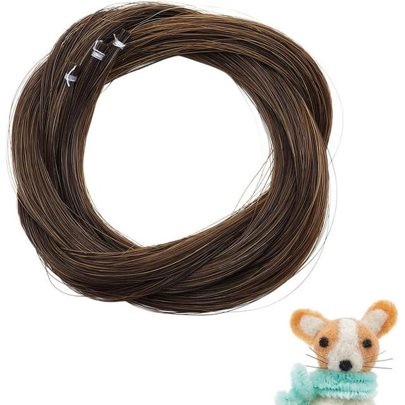 3 Pcs 31.4-33.4 inch Coconut Brown Natural Horse Hair for Violin diy - Walmart.com
