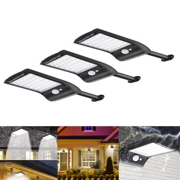 TORCHSTAR 2 Pack Solar Motion Wall Lights, 58 LEDs Dusk to Dawn Cordless Security Lighting, 270 ...