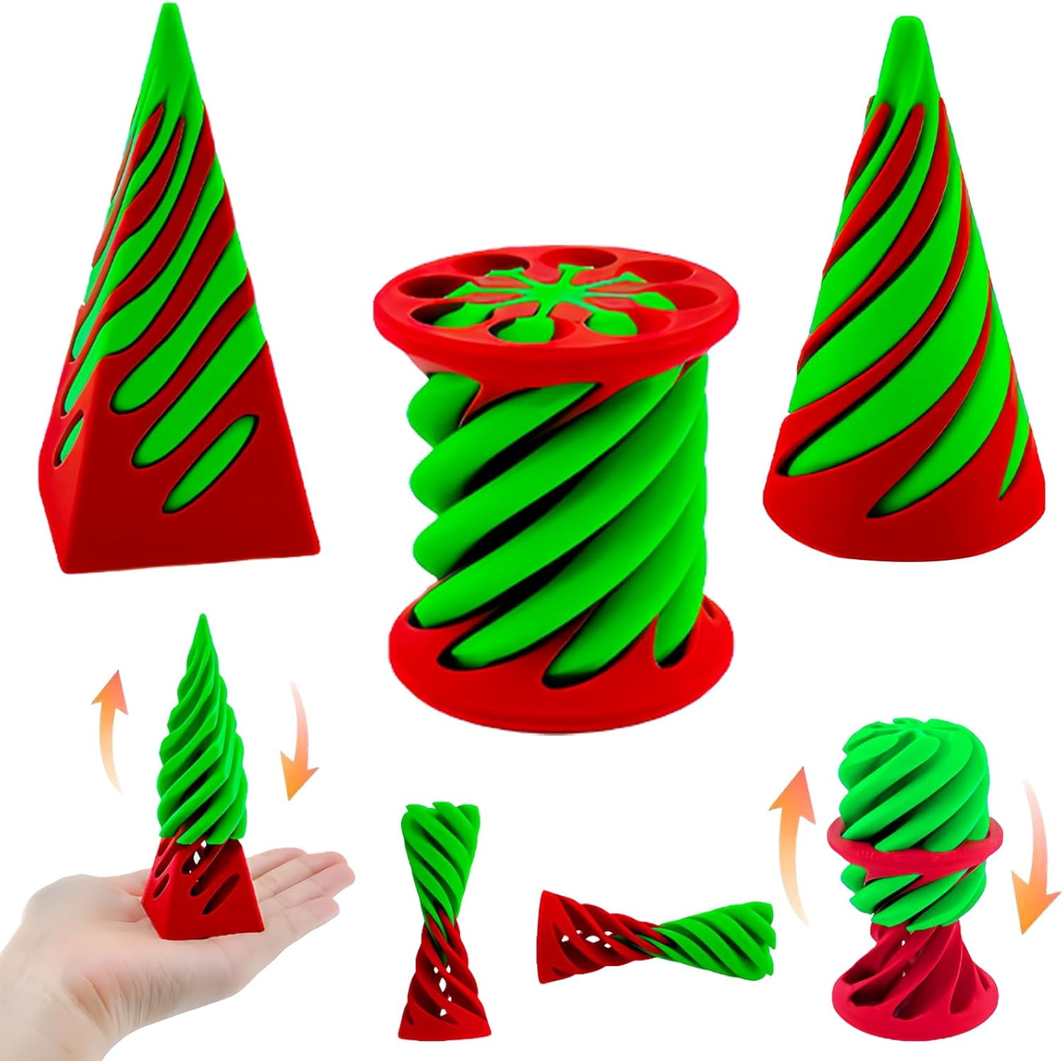 3 Pcs 3D Printed Impossible Cone - Spiral Cone Fidget Toy, Impossible ...