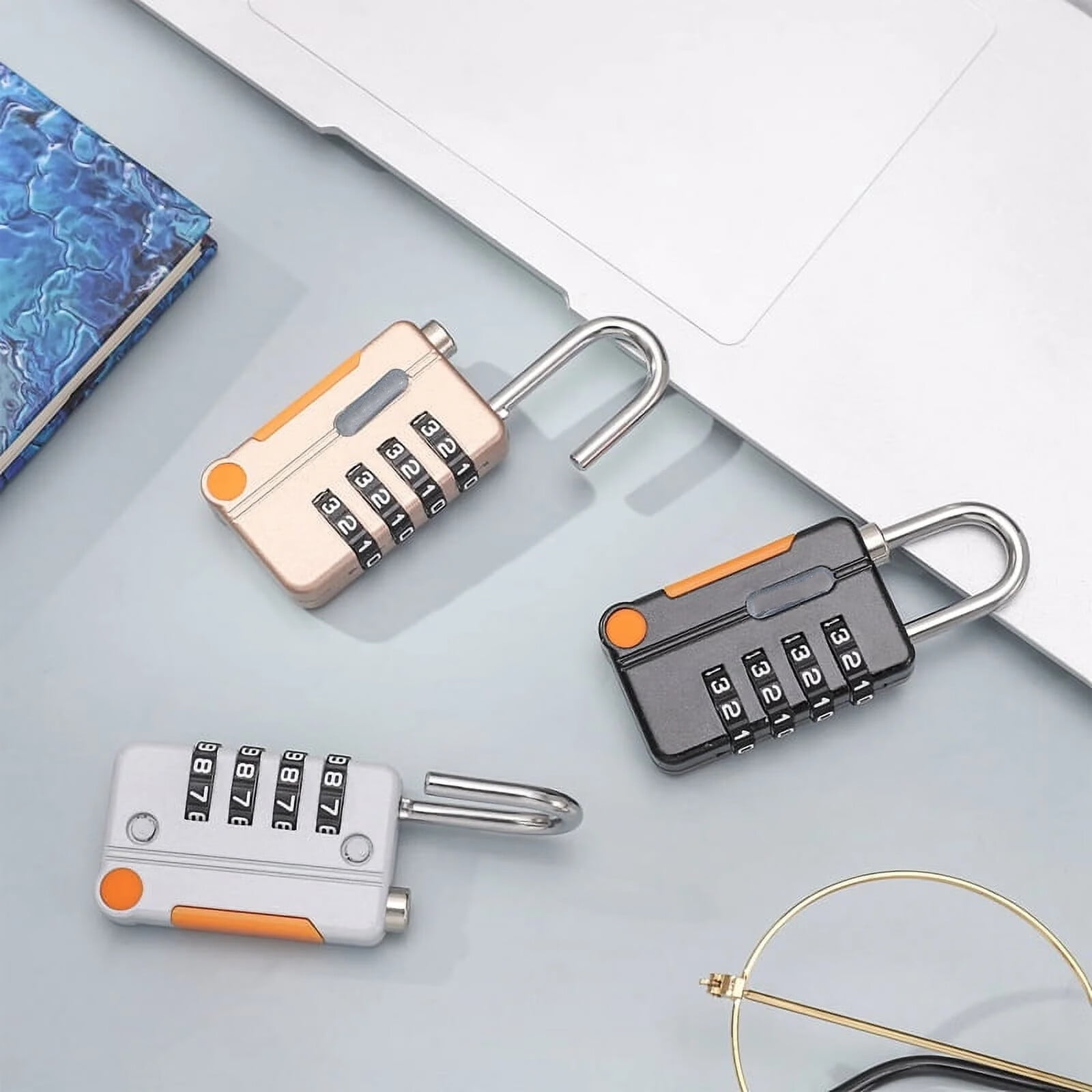 3 Pcs 4 Digit Combination Locks Small,Waterproof and Heavy Duty ...