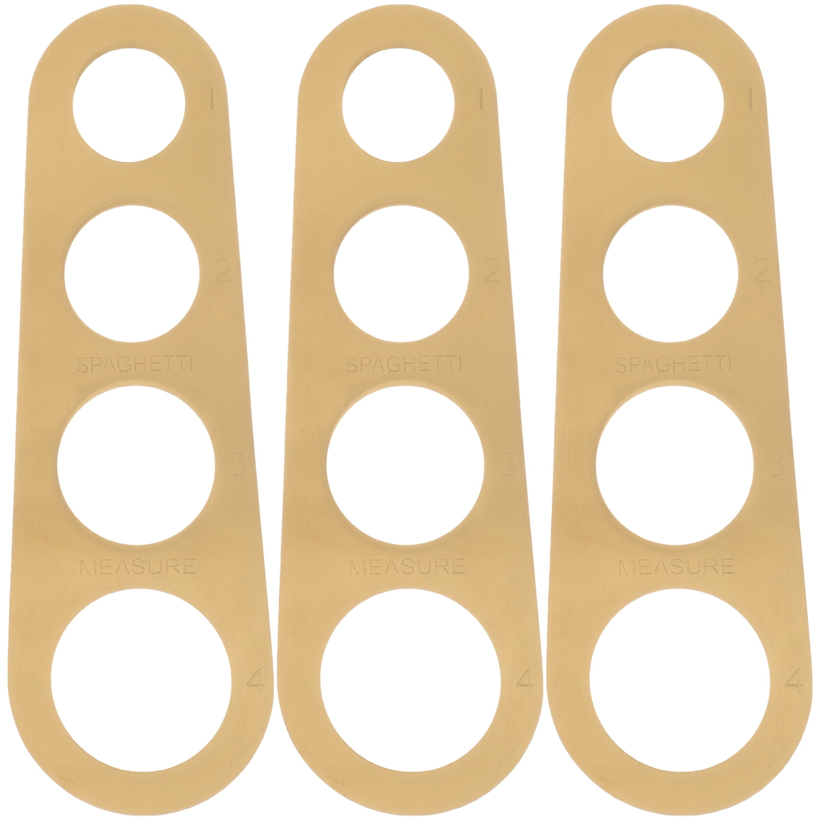 3 Pcs 4-Hole Pasta Ruler Noodles Spaghetti Measure Tool Mostaccioli ...