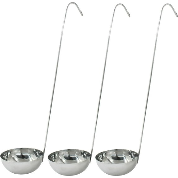 3 Pcs 4 Oz Soup Ladle Set, Stainless Steel Ladles with Long Handles for ...