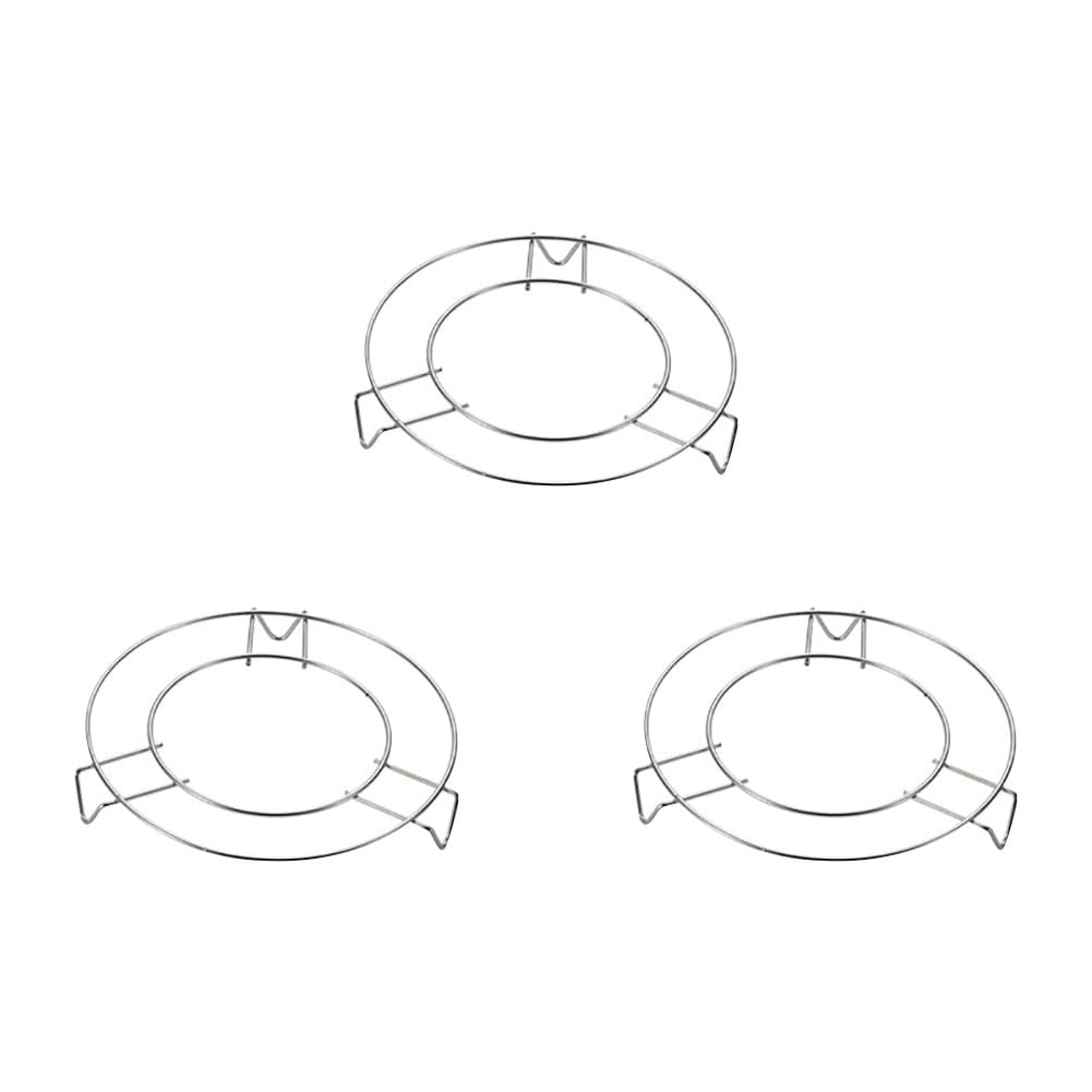 3 Pcs 5 Inch Stainless Steel Trivet Steaming Rack Stand Small Round ...