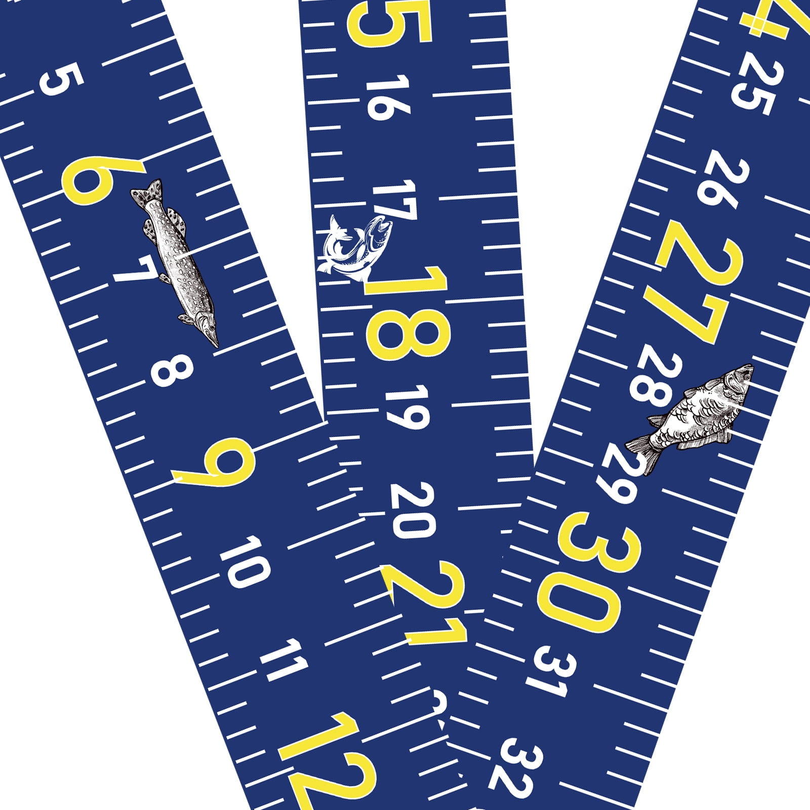 3 Pcs 51 Inch Fish Measuring Tape Stickers Waterproof Fish Measuring ...