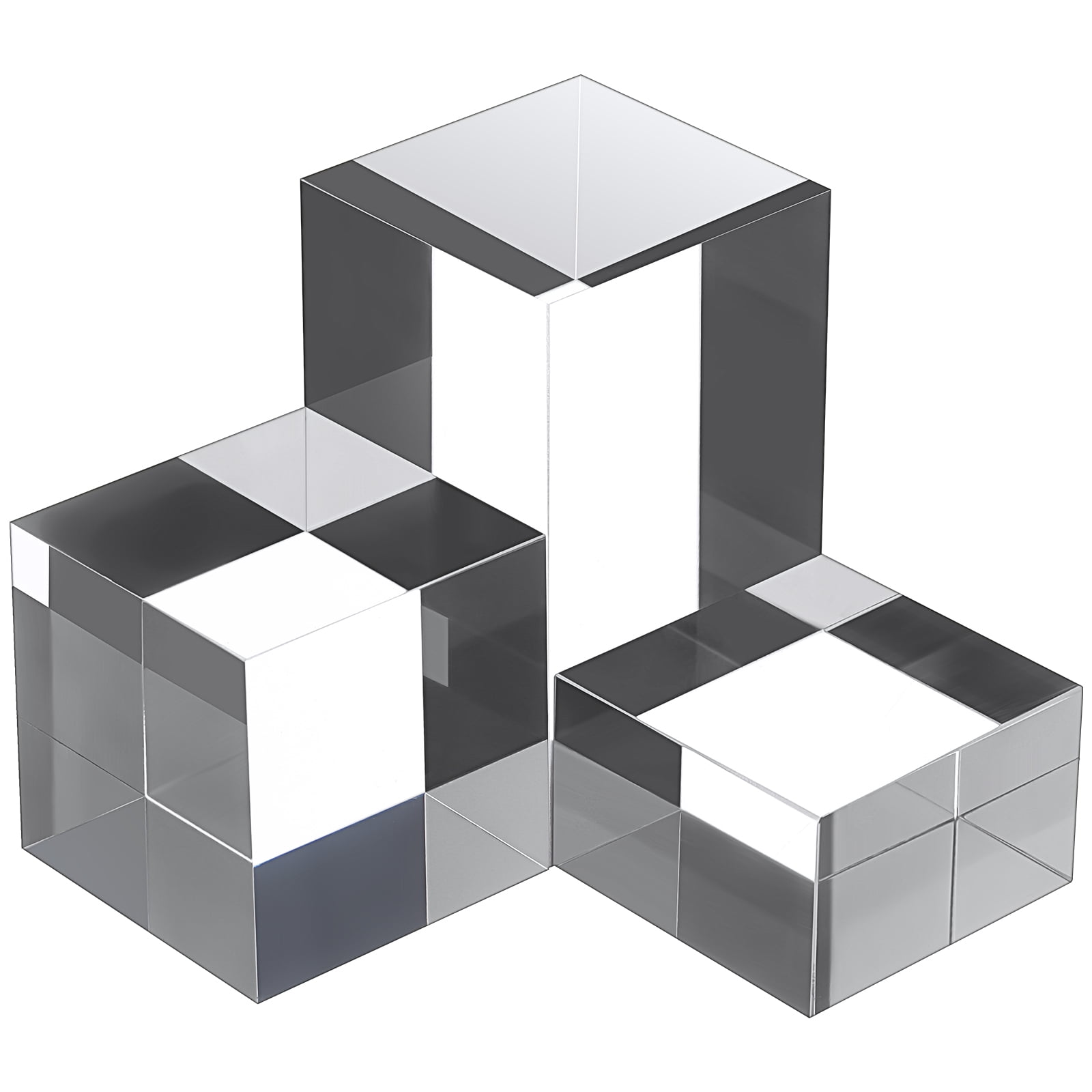 3 Pcs Acrylic Blocks Acrylic Cube Risers Acrylic Block Stand Jewelry ...