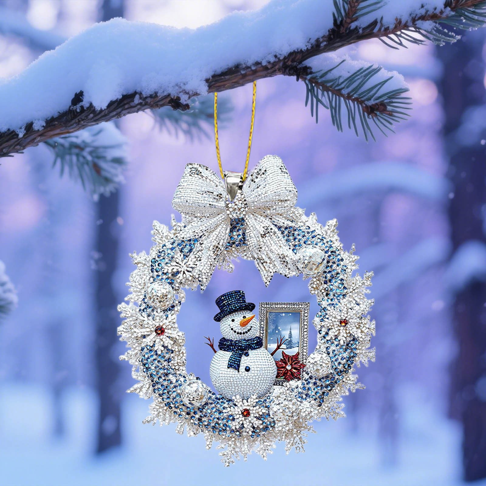 3 Pcs Acrylic Snowman Pendant! Xqxayjr Christmas Snowman Flat Ornament ...