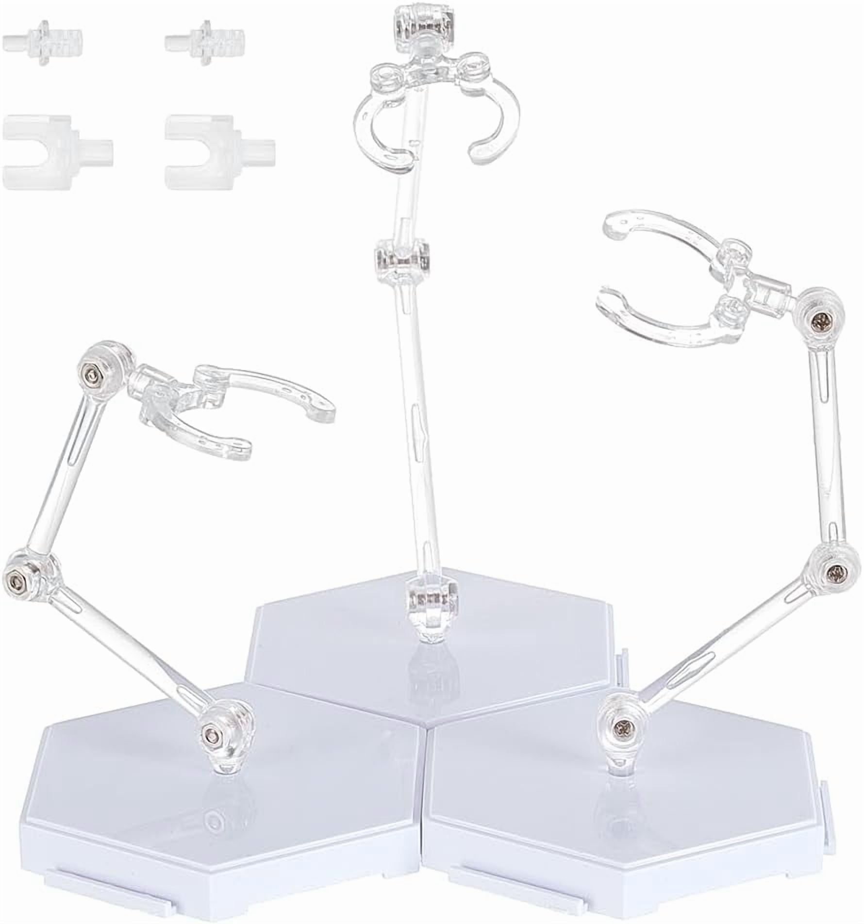 3 Pcs Action Figure Stand White Assembly Action Figure Display Holder ...