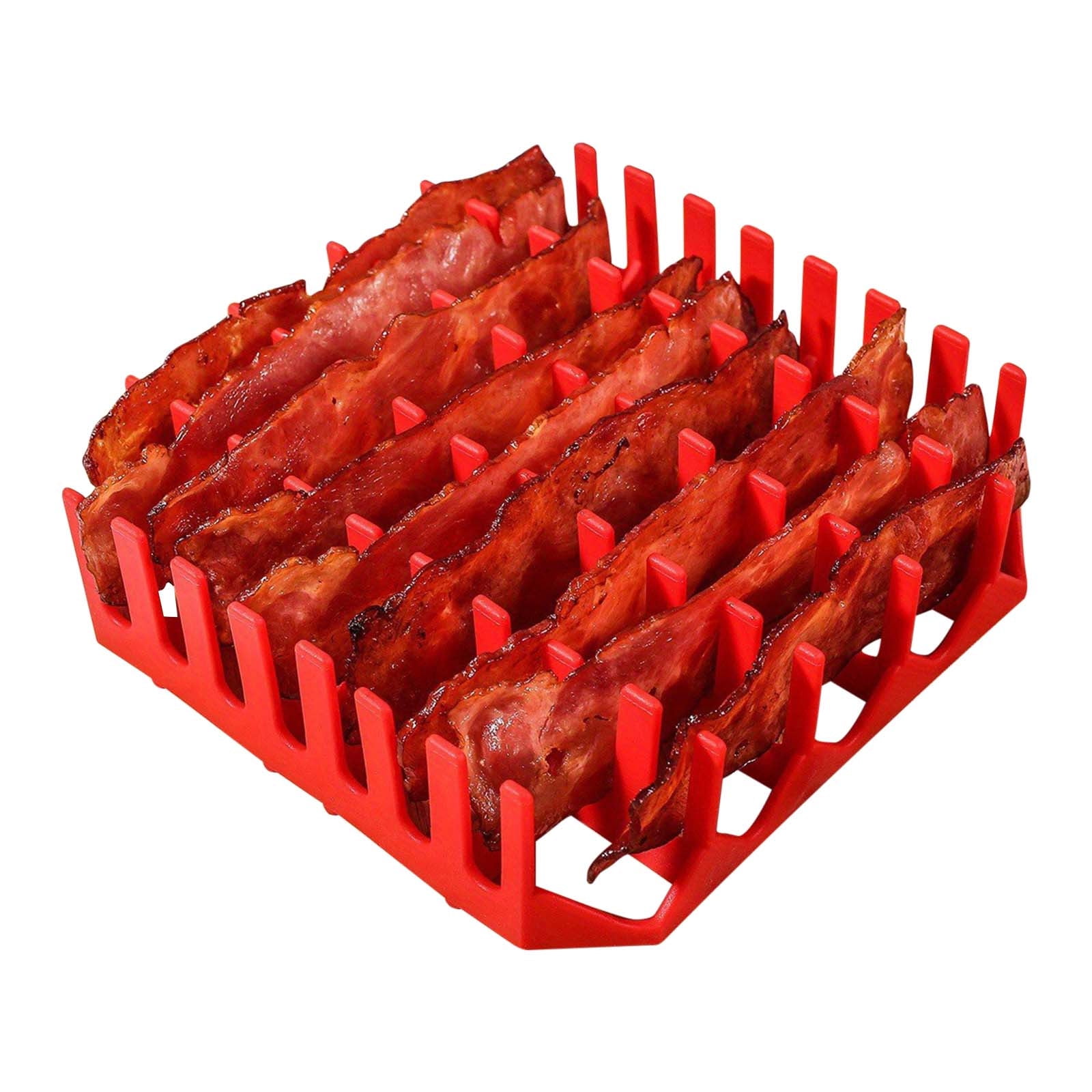 3 Pcs Air Fryer Bacon Rack - Silicone Tray for Microwave & Air Fryer ...