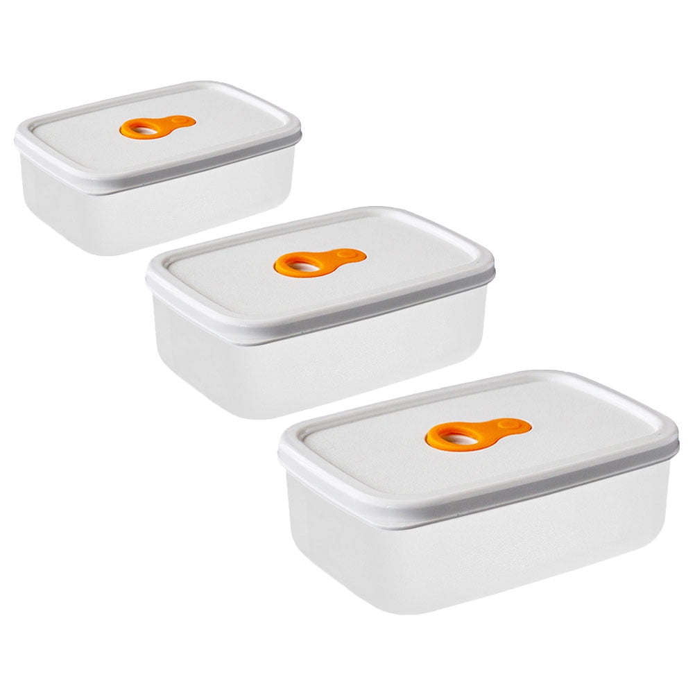 3 Pcs Airtight Crisper Set Fruit Storage Containers for Fridge Food ...