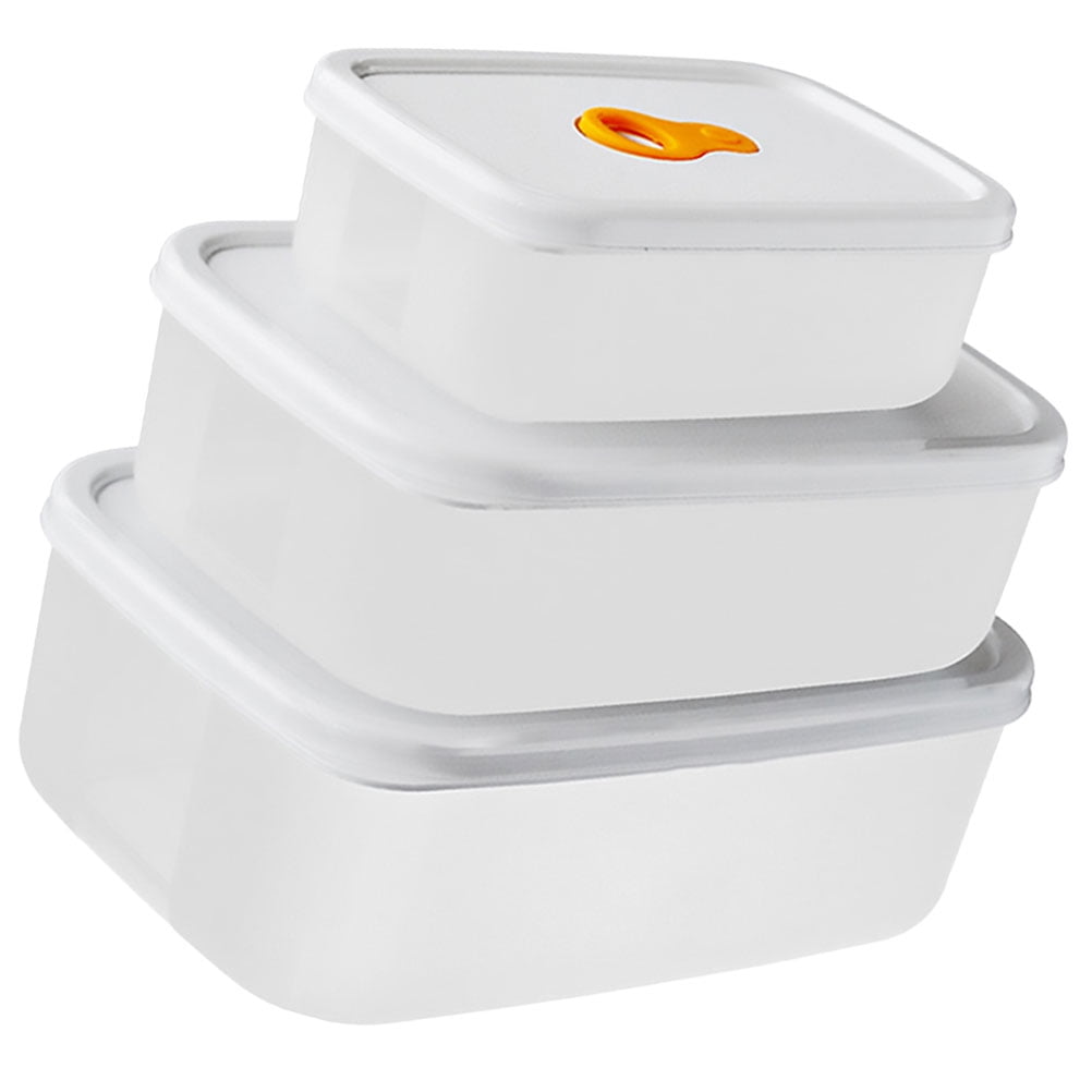 3 Pcs Airtight Crisper Set Reusable Freezer Boxes Containers for Food ...