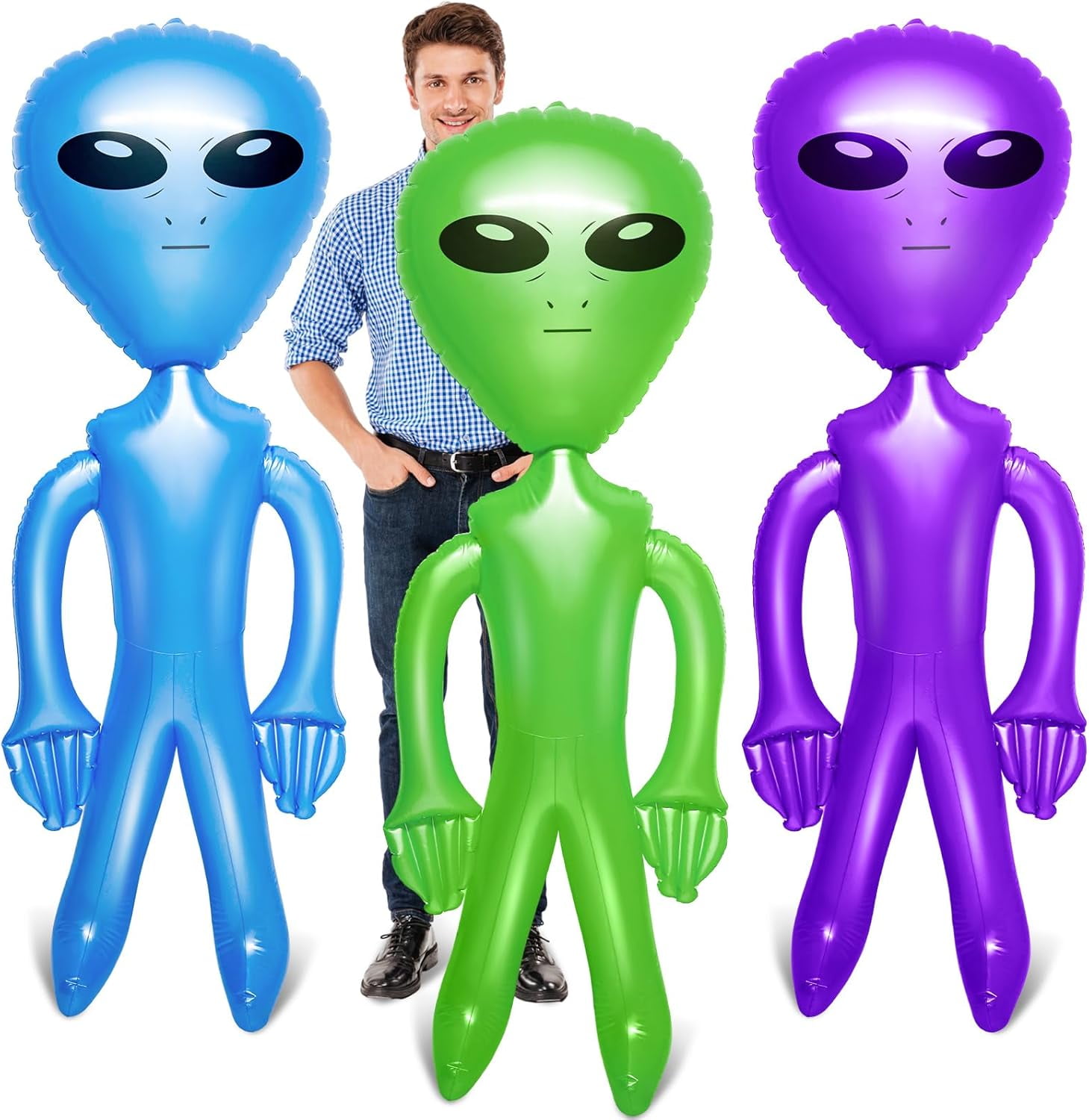 3 Pcs Alien Inflates Inflatable Alien Jumbo Alien Blow up Toy for Party ...