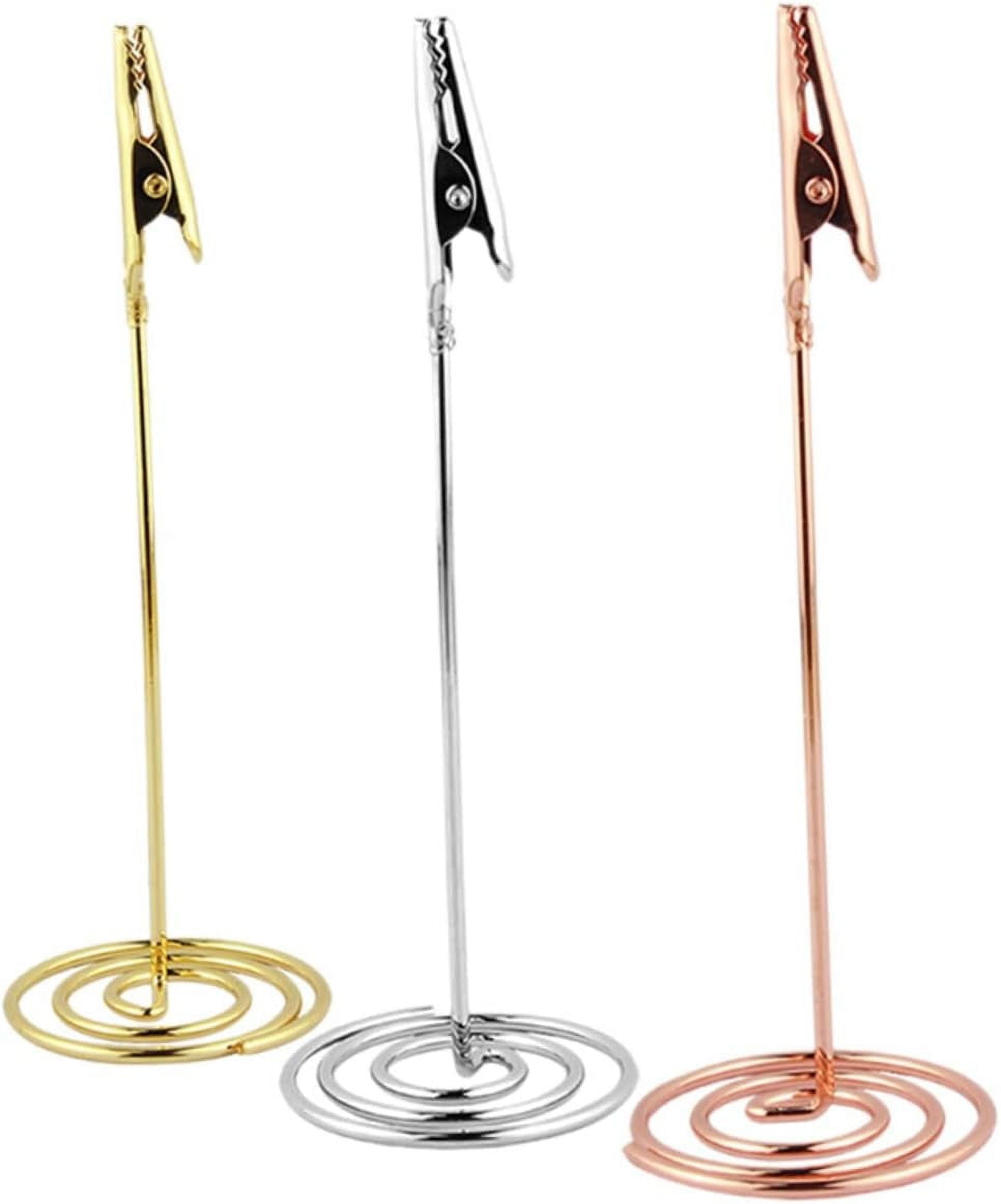 3 Pcs Alligator Note Holder Wire Picture Clips Memo Holder Stand Table ...