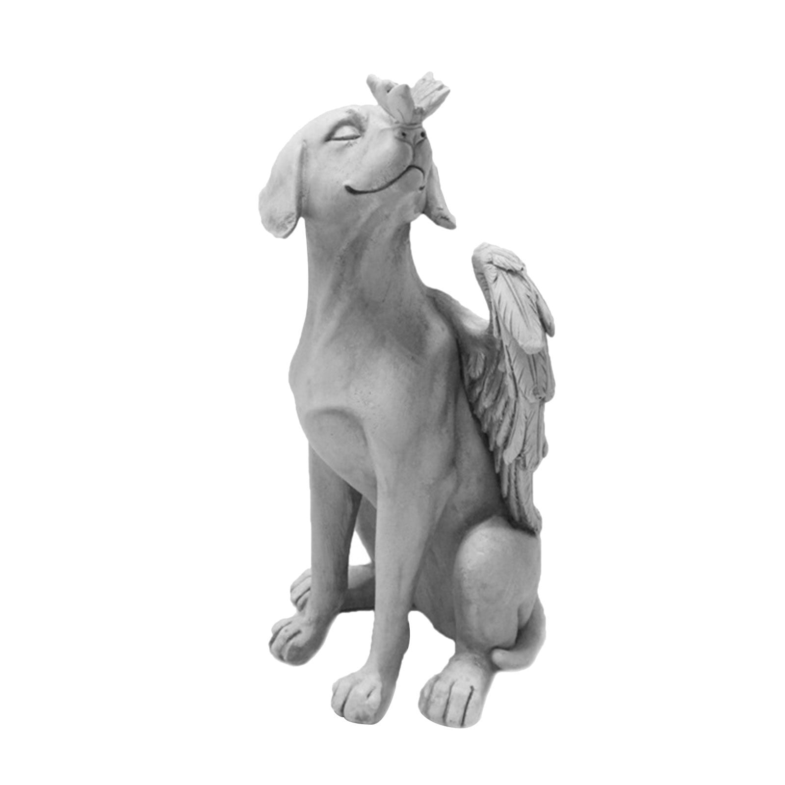 3 Pcs Angel Dog Resin Statue - Handcrafted European Style Garden & Home ...