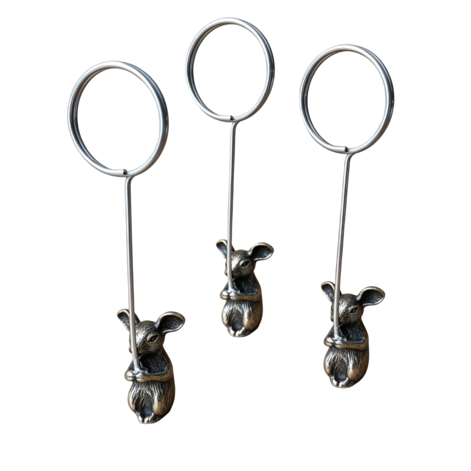 3 Pcs Animal Card Holders with Distressed Finishes Standing Animal ...