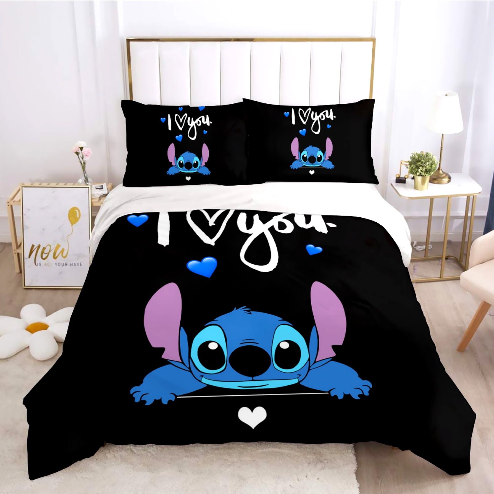 3 Pcs Anime Bedding Set 1 Quilt Cover 2 Pillowcases Cute Cartoon Anime ...