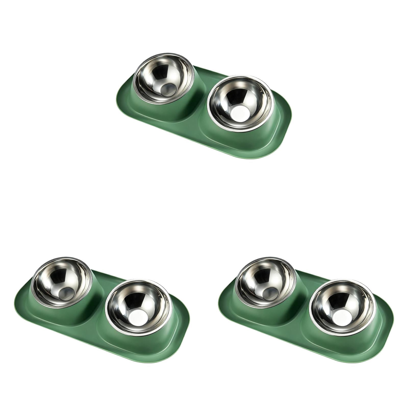 3 Pcs Anti Vomiting Double Feeding Bowls for Cats and Dogs, Elevated ...