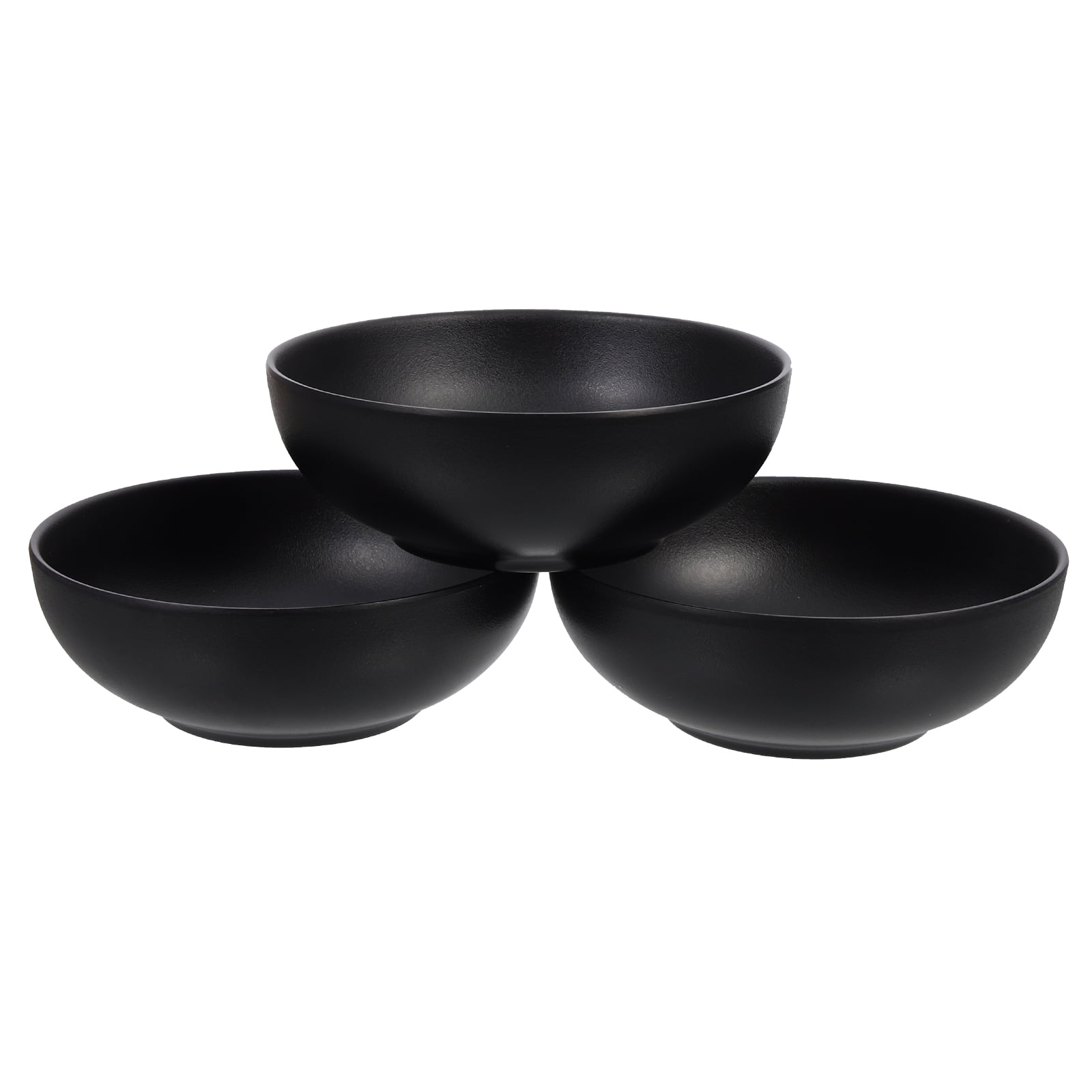 3 Pcs Asian Style Appetizer Bowls Black Frosted Small Serving Dishes ...
