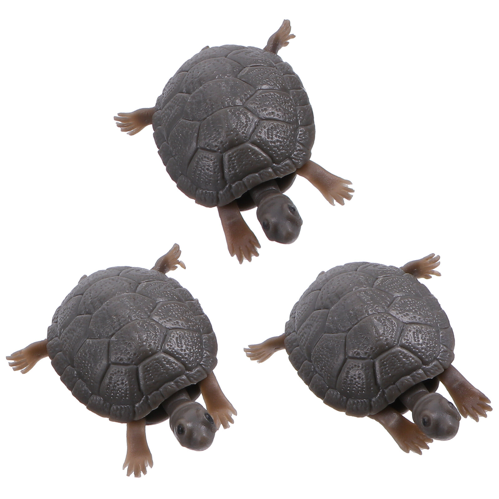 MLINS Lifelike Fake Turtle Ornament for Fish Tank Decoration 3pcs Dark ...