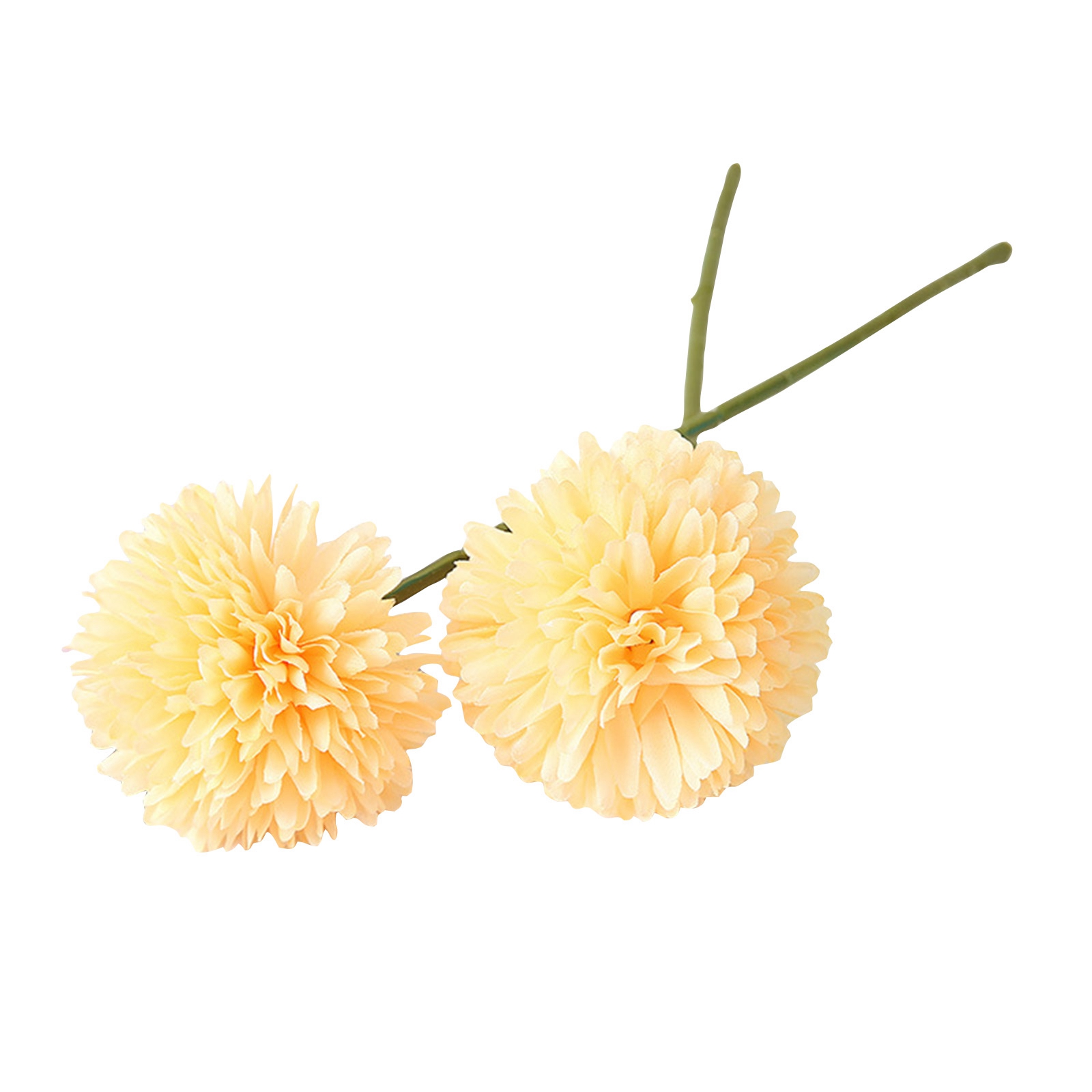 3 Pcs Artificial Ball Chrysanthemum Flowers Faux Silk-Like Petals With ...