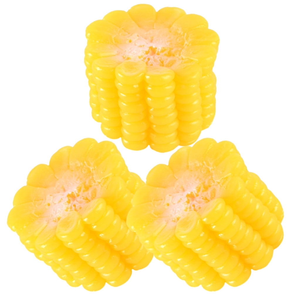 3 Pcs Artificial Corn Ornament Fake Corns Simulated Vegetables ...