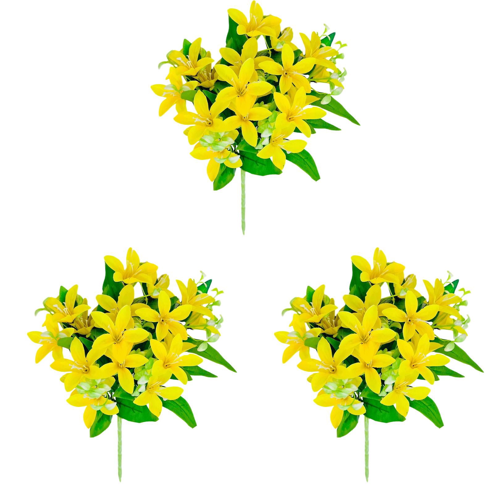 3 Pcs Artificial Bouquet for Home Decor, Spring Table Centerpiece ...