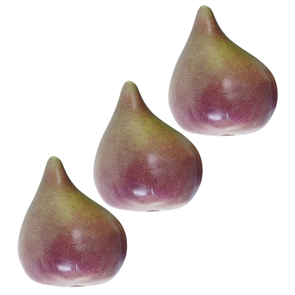 3 Pcs Artificial Fig Lifelike Fruit Decorations Fruits Fruitful ...