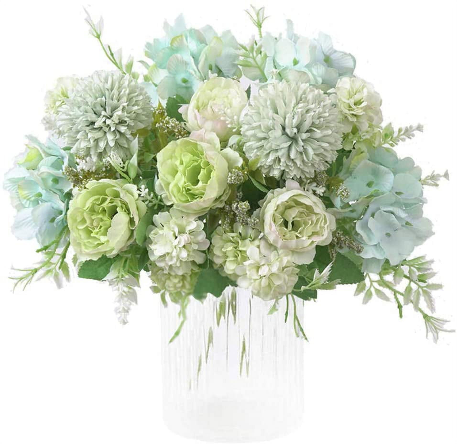 3 Pcs Artificial Flowers, Fake Peony Silk Hydrangea Bouquet Decor ...