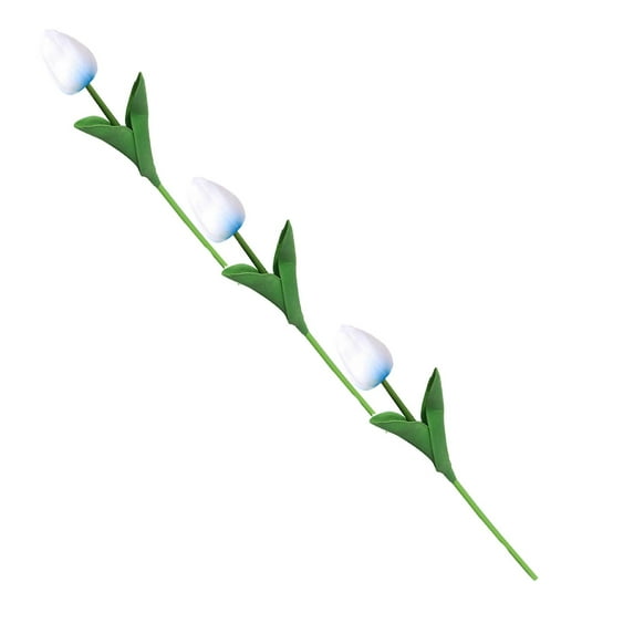 3 Pcs Artificial Tulip Stem, Artificial Flowers for Outdoors, Tulip ...