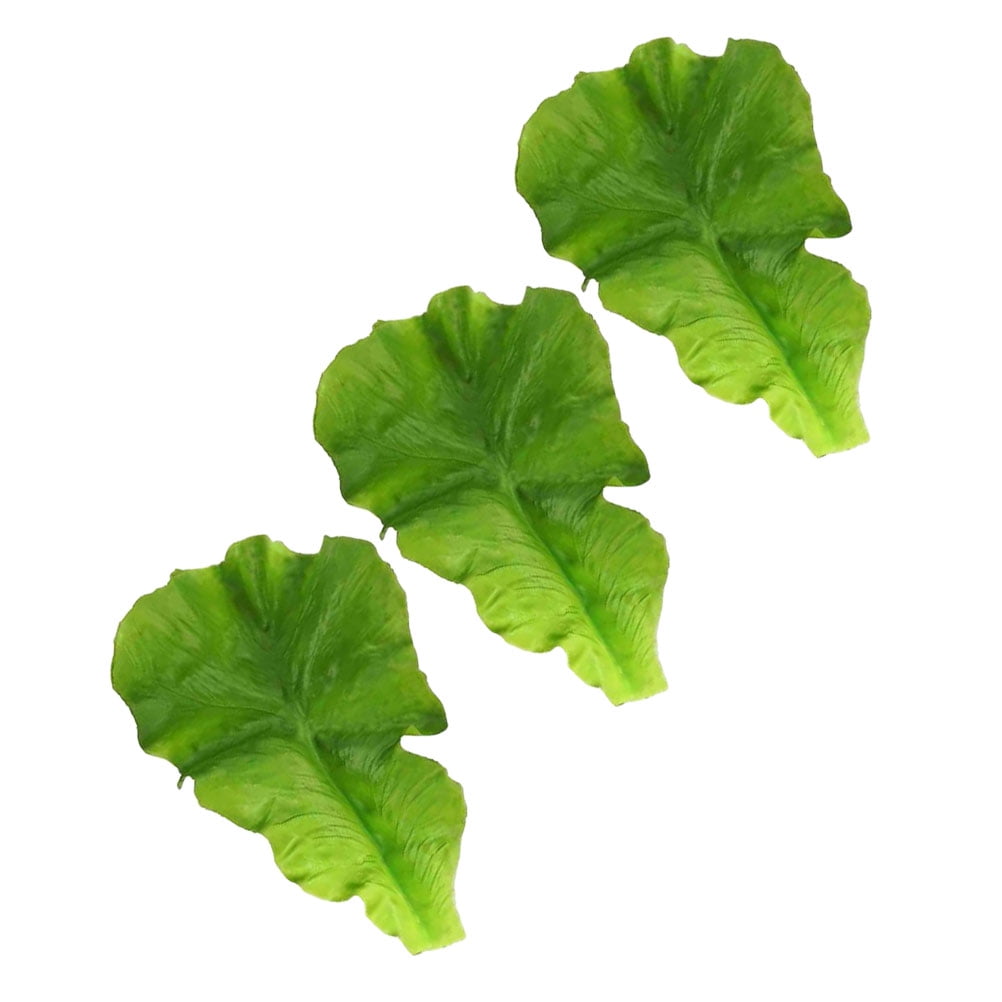 3 Pcs Artificial Vegetable Leaves Planter Model Prop Green Ornaments ...
