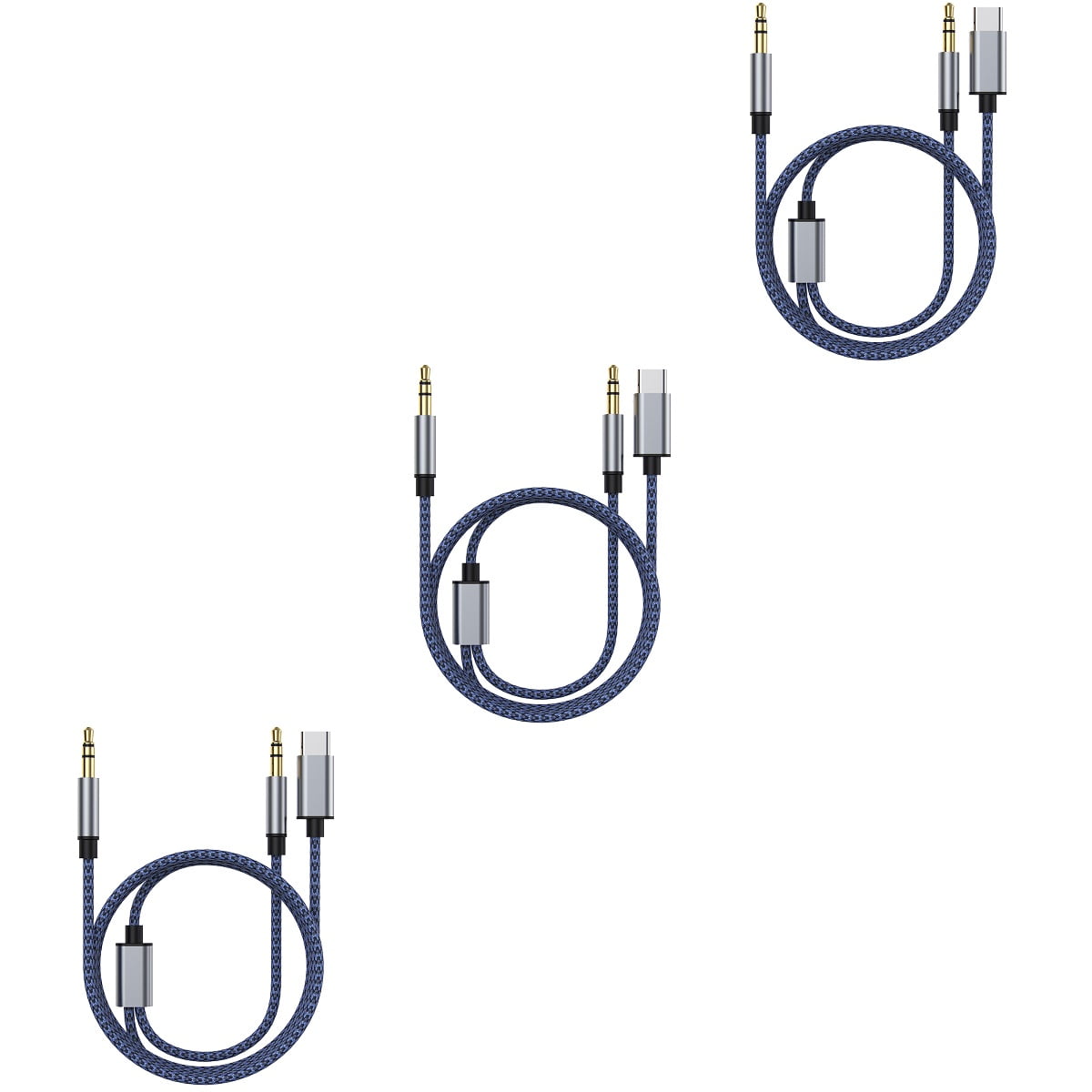 3 Pcs Audio Line Jack Cable 3.5 Mm Car Converter Stereo Cable Speaker ...
