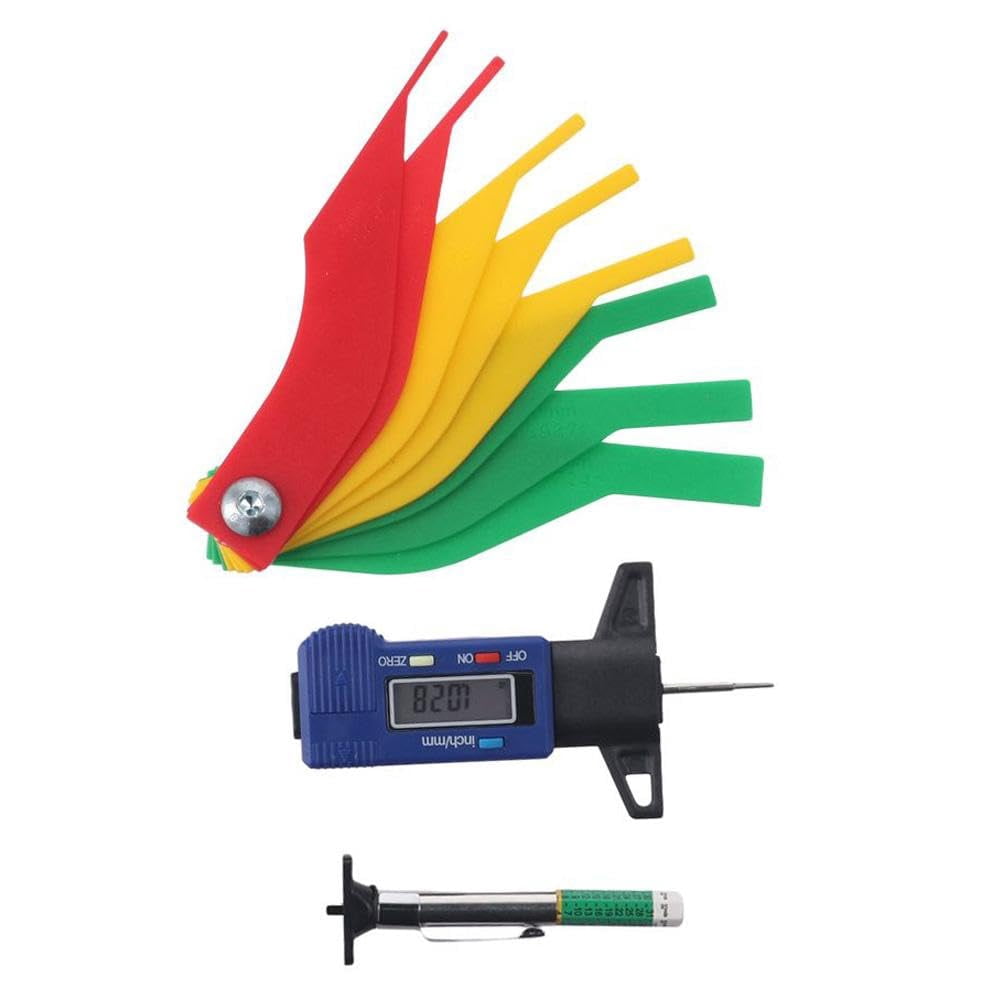 3 Pcs Automotive Brake Pad Measuring Tool Kits, Brake Lining Thickness ...