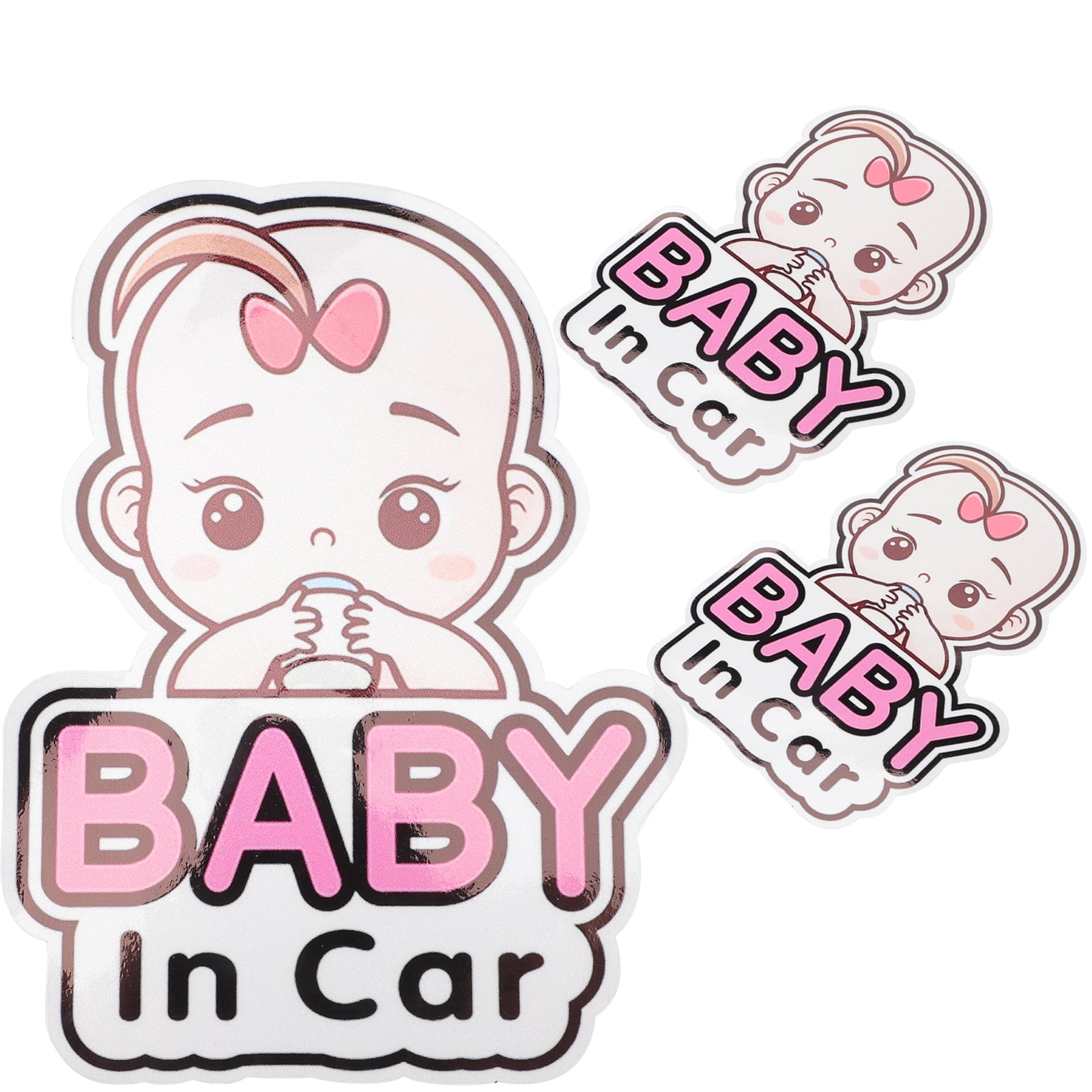3 Pcs Baby in Car Stickers Safety Sign Decal Warning The - Walmart.com