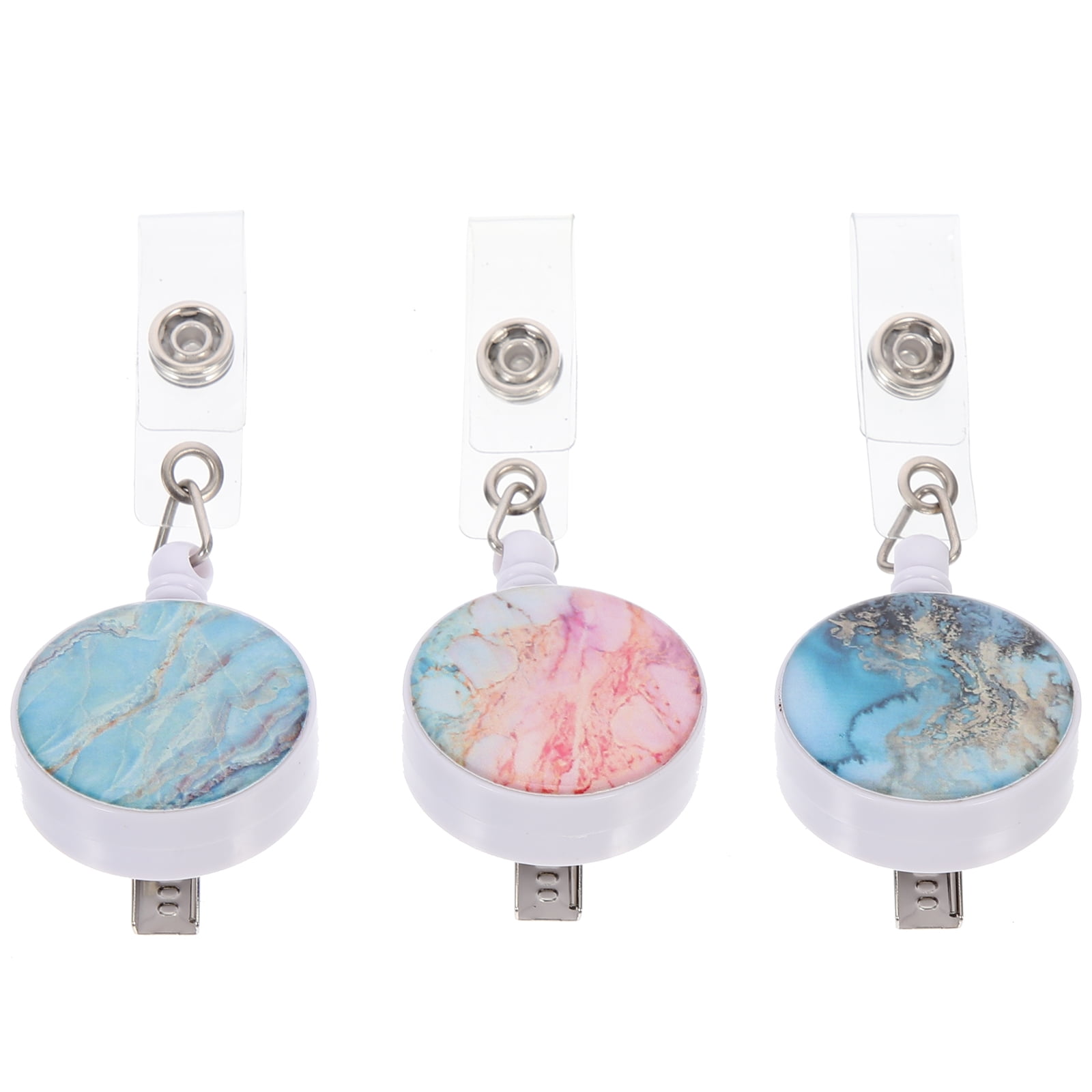 3 Pcs Badge Holder Portable Buckle Brackets Decoration Work - Walmart.com