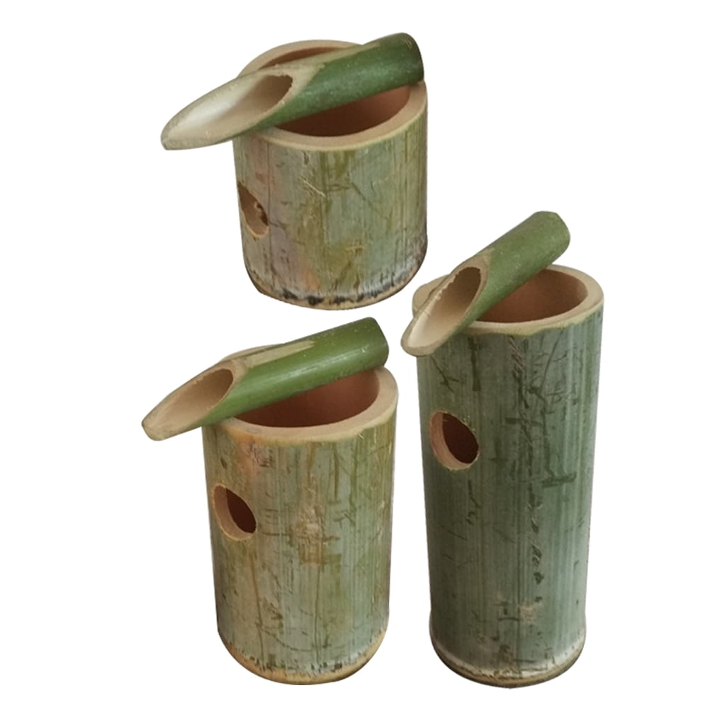 3 Pcs Bamboo Fountain Fish Tank Filter Outdoor Water Fountain Patio ...