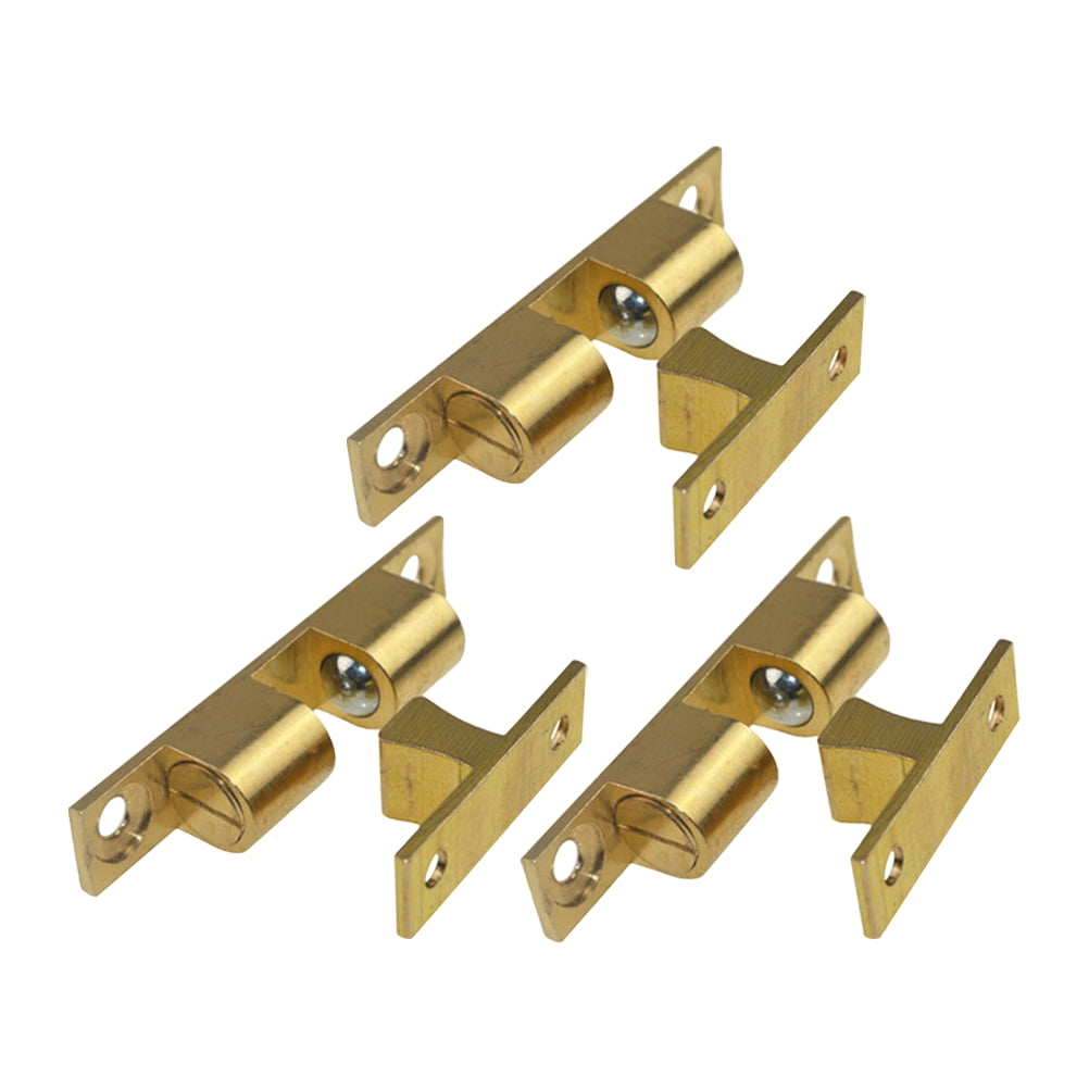 3 Pcs Bead Lock Stoppers Automatic Gate Cabinet Doors Golden - Walmart.com