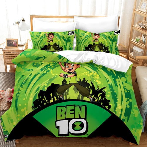 3-Pcs Ben 10 Duvet Cover Set with 1 Cute Ben 10 Duvet Cover + 2 ...