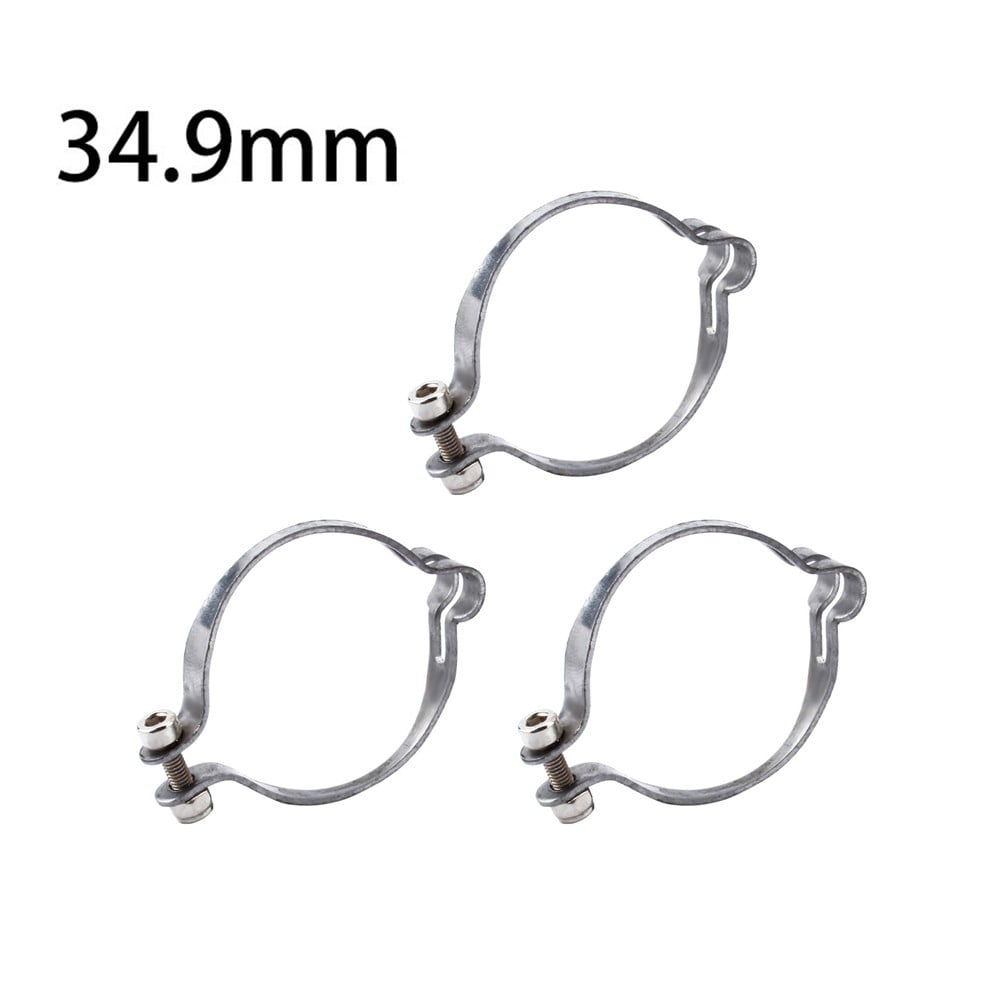 3 Pcs Bike Bicycle Steel Frame Cable Clips Clamps Guides Silver ...