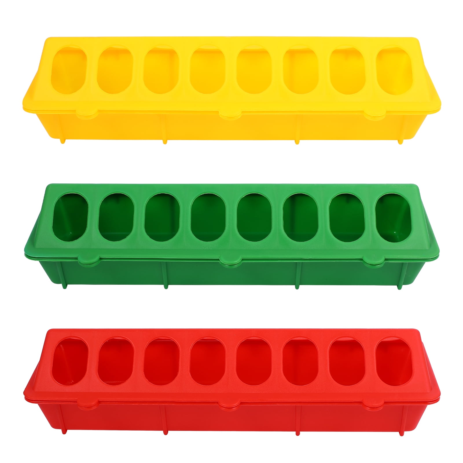 3 Pcs Bird Feeder Hanging Chicken Feeding Trough Poultry Anti-spatter ...