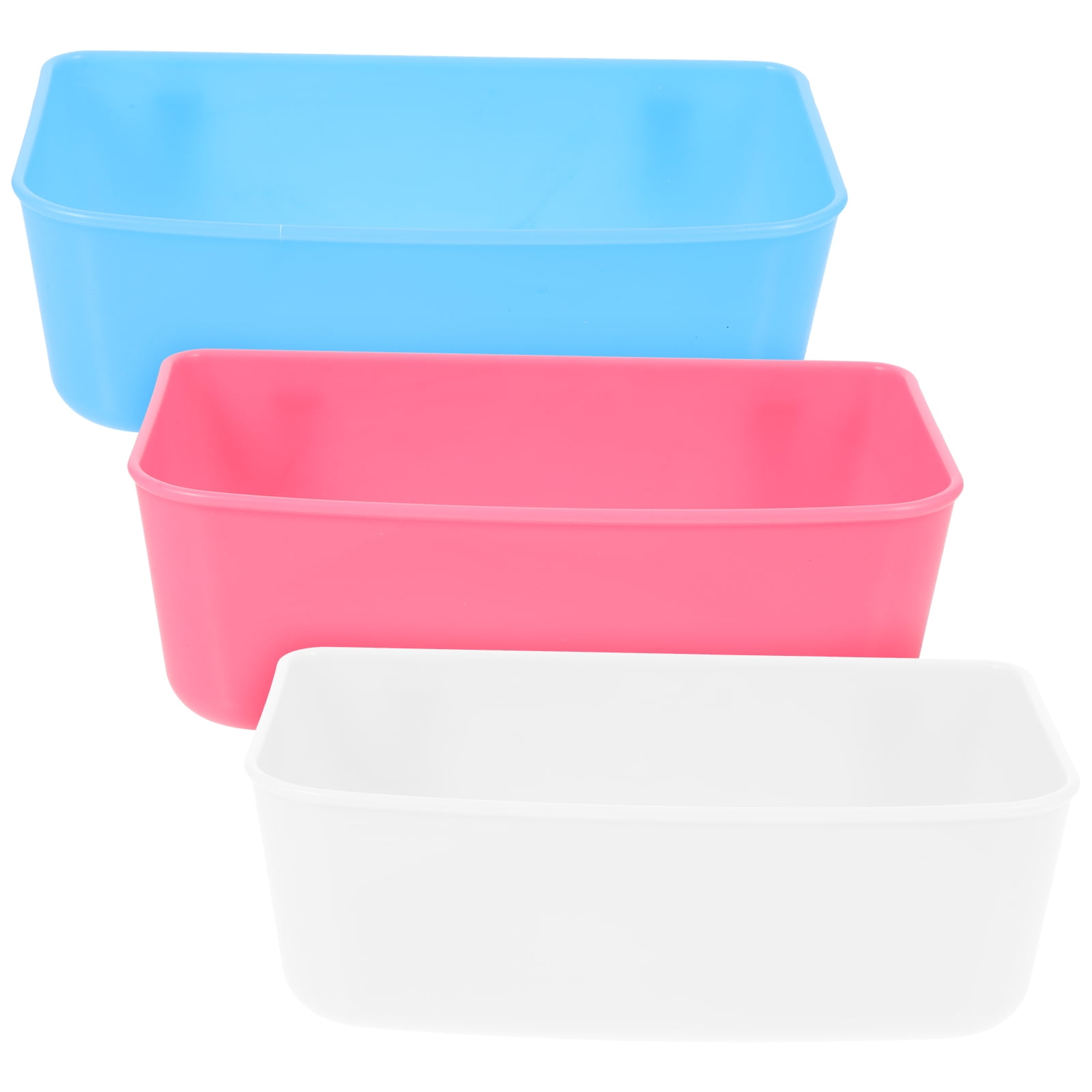 3 Pcs Bird Food Box Bird Cage Bird Feeders Bird Trough Parrot Cage ...