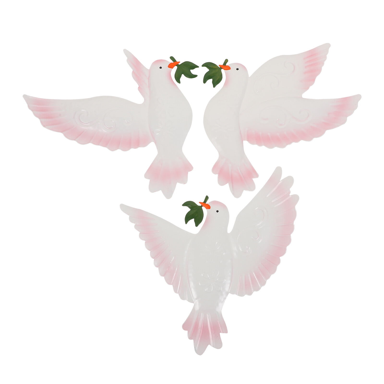 3 Pcs Bird Plaques for Wall Decor Wrought Iron Hanging - Walmart.com