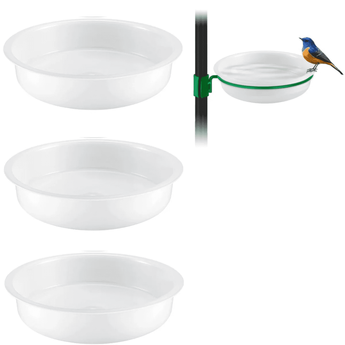 3 Pcs Bird Water Bowl, Replacement Transparent Bird Feeder bird bath ...